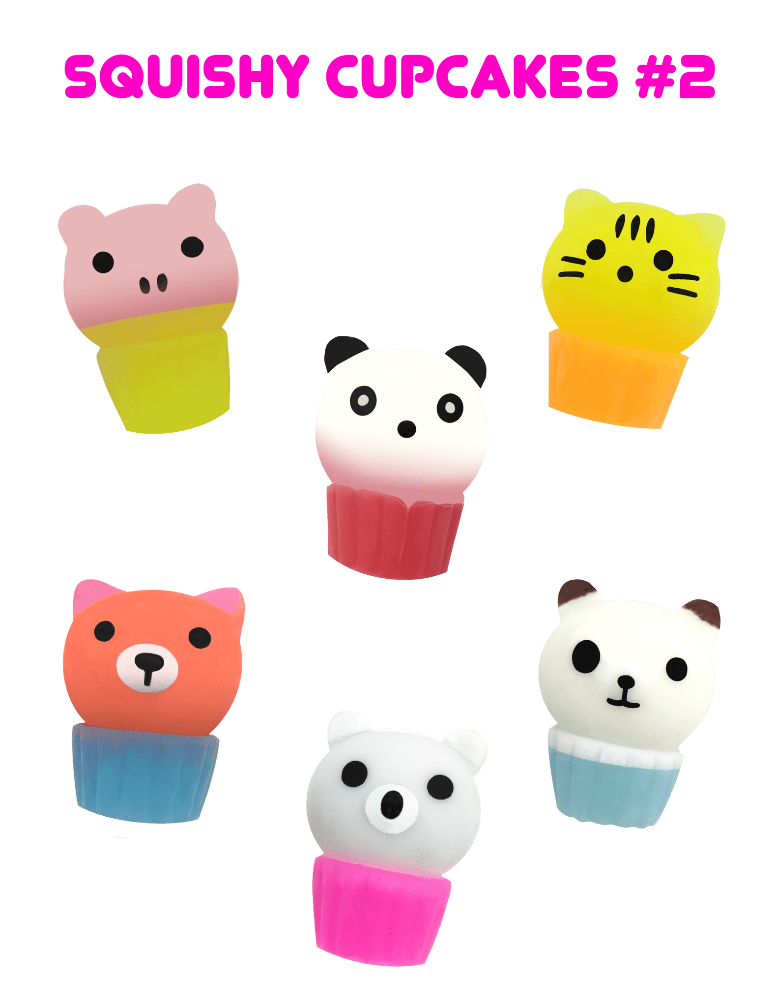 SHSAV15- 2" Squishy Cupcakes #2 - 250pcs – ShopUNIS!